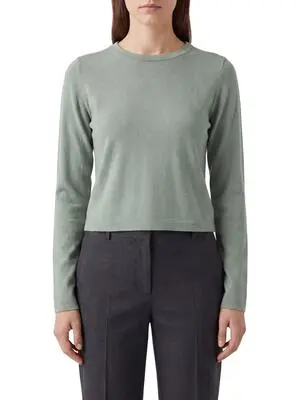 Extreme Cashmere Extreme Cashmere Cotton And Cashmere Blend Long-Sleeved T-Shirt Mint