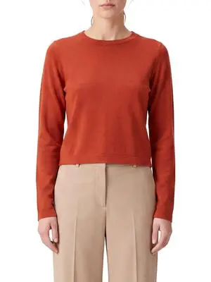 Extreme Cashmere Extreme Cashmere Cotton And Cashmere Blend Long-Sleeved T-Shirt Red