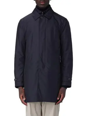 FAY Padded Waterproof Jacket In Polyester With Concealed Closure Navy