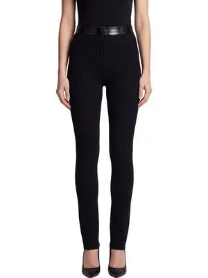 COURREGES Ribbed Trousers - Black