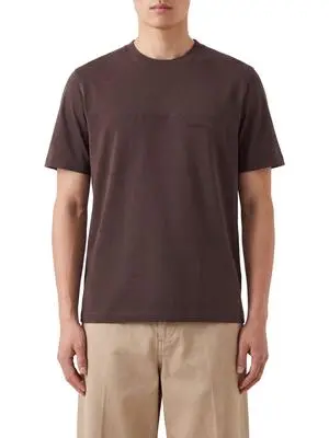 Brunello Cucinelli Slogan-print Cotton T-shirt With Embroidered Logo Brown