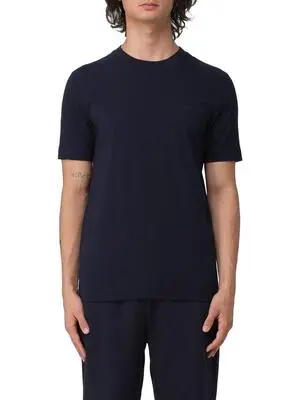 BOSS Embroidered Logo Cotton Crewneck T-shirt - Blue