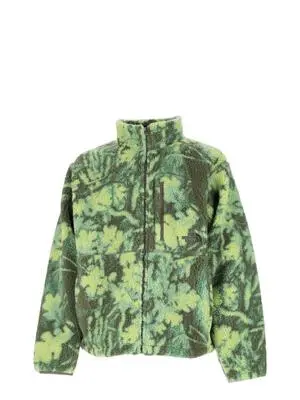The North Face Fleece Zip Up Sports Jacket - Green