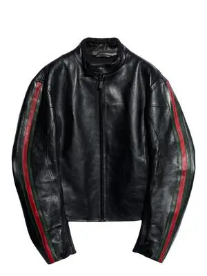 Gucci Leather Biker Jacket - Black