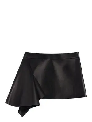 Givenchy Leather Mini Skirt - Black