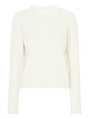 MOTHER MOTHER The L/S Itty Bitty Recycled Cotton-Jersey T-Shirt Neutrals