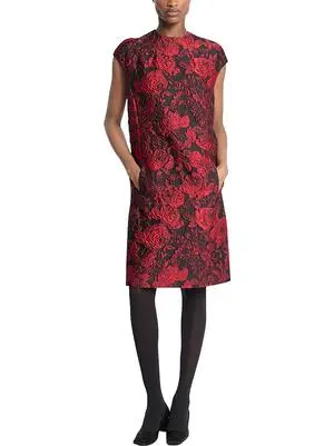 MICHAEL KORS Rose Floral Jacquard Shift Dress