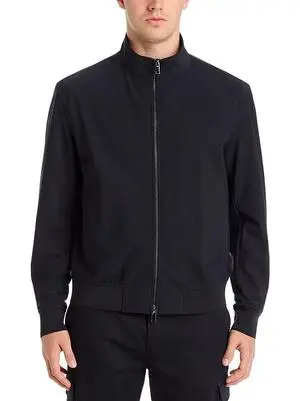 Theory Stand Collar Bomber Jacket - Black