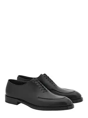 FERRAGAMO Lace Up Leather Oxfords - Nero