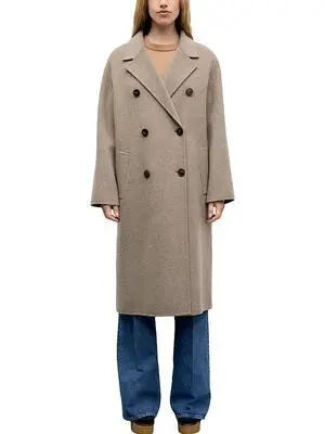 Gerard Darel Aela Double Breasted Coat - Camel
