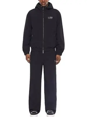 Off-White Relaxed Fit Reflective Diagonal Graphic Logo Track Pants - Black