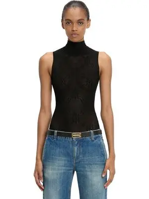 Victoria Beckham High Neck Bodysuit - Black
