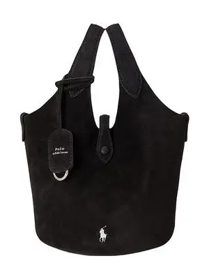 Polo Ralph Lauren Small Suede Tote Bag - Black