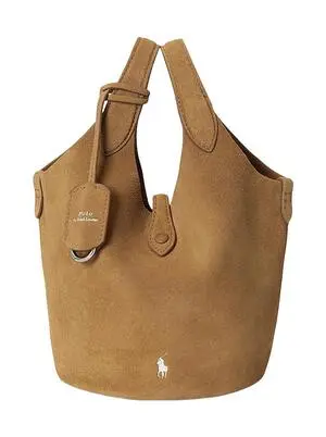 Polo Ralph Lauren Polo Play Small Suede Tote Bag - Brown