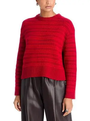 Proenza Schouler White Label Pandora Striped Long Sleeve Sweater - Red