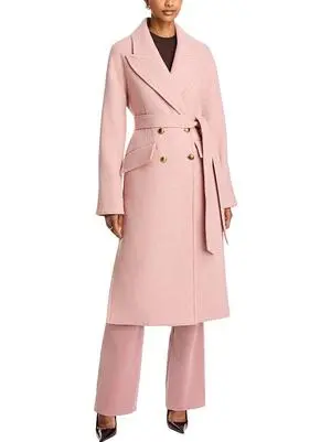 Veronica Beard Frattini Wool Blend Dickey Coat - Deep Petal