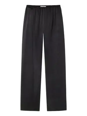 Co Silk Straight-leg Pull-on Pants - Black