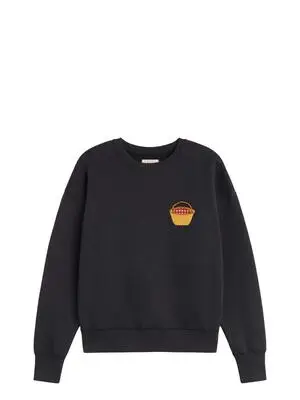 THINKING MU Embroidered Basket Jodie Sweatshirt - Blue