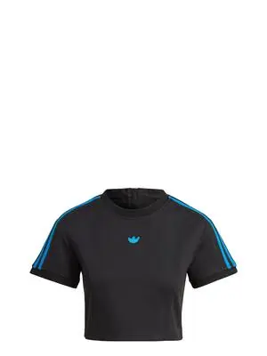 Adidas Blue Version Crop Tee - Black/blue