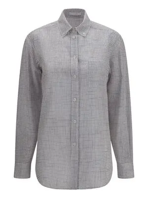 THE ROW Dalan Checked Cotton Shirt - Multicolour