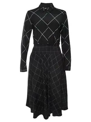 Maje Ralek Asymmetric Midi Dress - Black