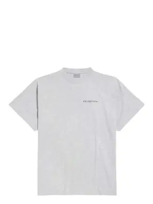 Balenciaga Back-gradient Oversized T-shirt In Light Heather - Grey