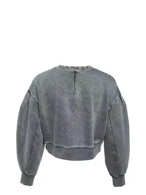 SANDRO SANDRO Geode Rhinestone Embellished Sweatshirt