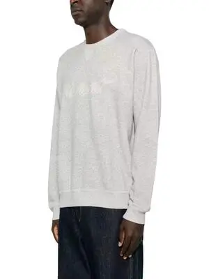 MARANT Logo-embroidered Crew-neck Sweater - Grey