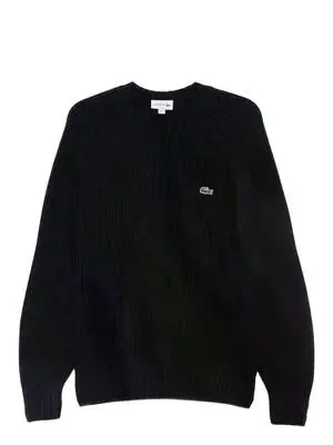 Lacoste Ribbed-knit Raglan-sleeve Sweater - Blue
