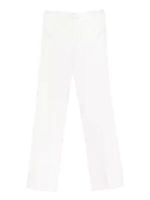 Max Mara Pressed-crease Trousers - White