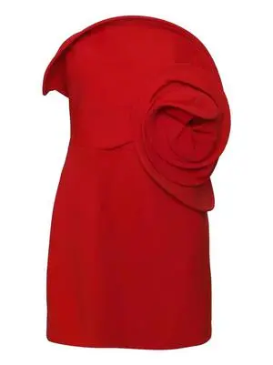 MAGDA BUTRYM Magda Butrym Ruffled Rose Strapless Top