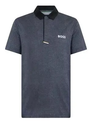 BOSS Logo-print Polo Shirt - Grey