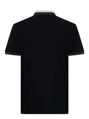 BOSS Zip-fastening Logo-print Polo Shirt - Black