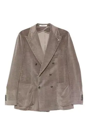 Tagliatore Giacca Double-breasted Corduroy Jacket - Grey