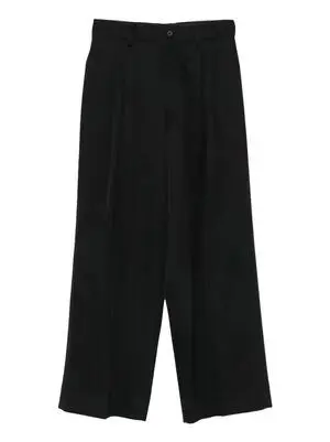 SSSTEIN Pleated Wide-leg Trousers - Black