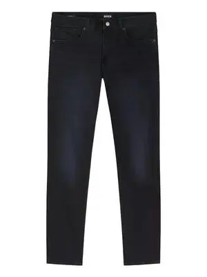 BOSS Delaware Slim-fit Jeans In Knitted Indigo Stretch Denim - Blue