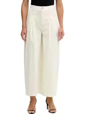 Sisley Pleated Wide-leg Trousers - Neutrals