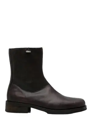 Our Legacy Camion Waxed Leather Boots - Brown