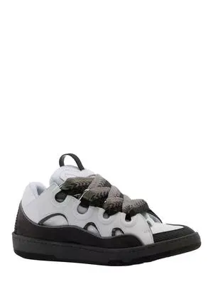 LANVIN Curb Oversized-lace Sneakers Grey