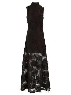 ROTATE BY BIRGER CHRISTENSEN 3d Flower Maxi Dress Dark - Brown
