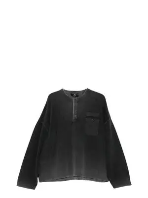 REPRESENT Waffle-knit Sweatshirt - Black
