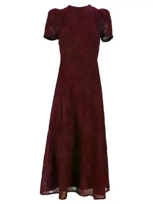 ROTATE BY BIRGER CHRISTENSEN ROTATE BIRGER CHRISTENSEN Flower Mesh Fla Dress Red