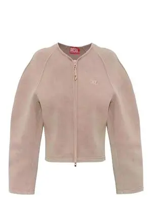 DIESEL® G-hava Embroidered-logo Cropped Jacket - Neutrals