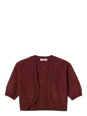 TWINSET Nolero Jacket Made Of Brushed Wool-blend - Red