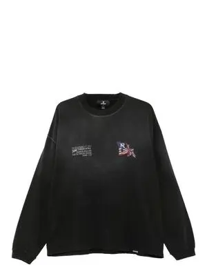 REPRESENT Graphic-print Long-sleeve T-shirt - Black