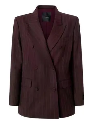 Pinko Double-breasted Check Jacket - Red