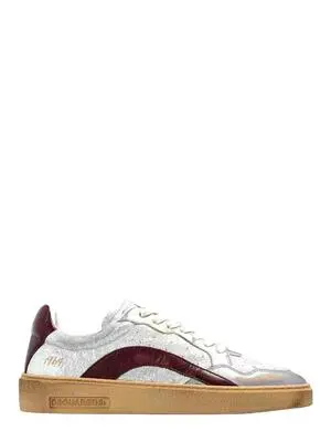 Dsquared2 Rider Panelled Leather Sneakers - Silver