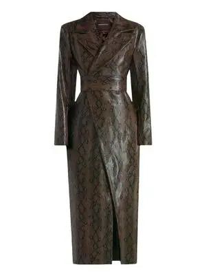 MANIÈRE DE VOIR Manière De Voir Python Asymmetric Coat With Cinch Belt