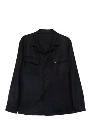 Tagliatore Button-up Wool Jacket - Blue