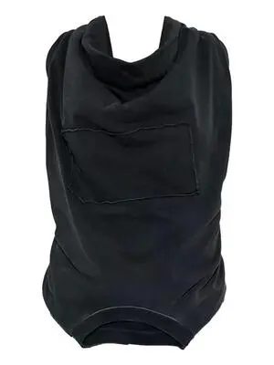 MAISON MARGIELA Twist-back Draped Tank Top - Black